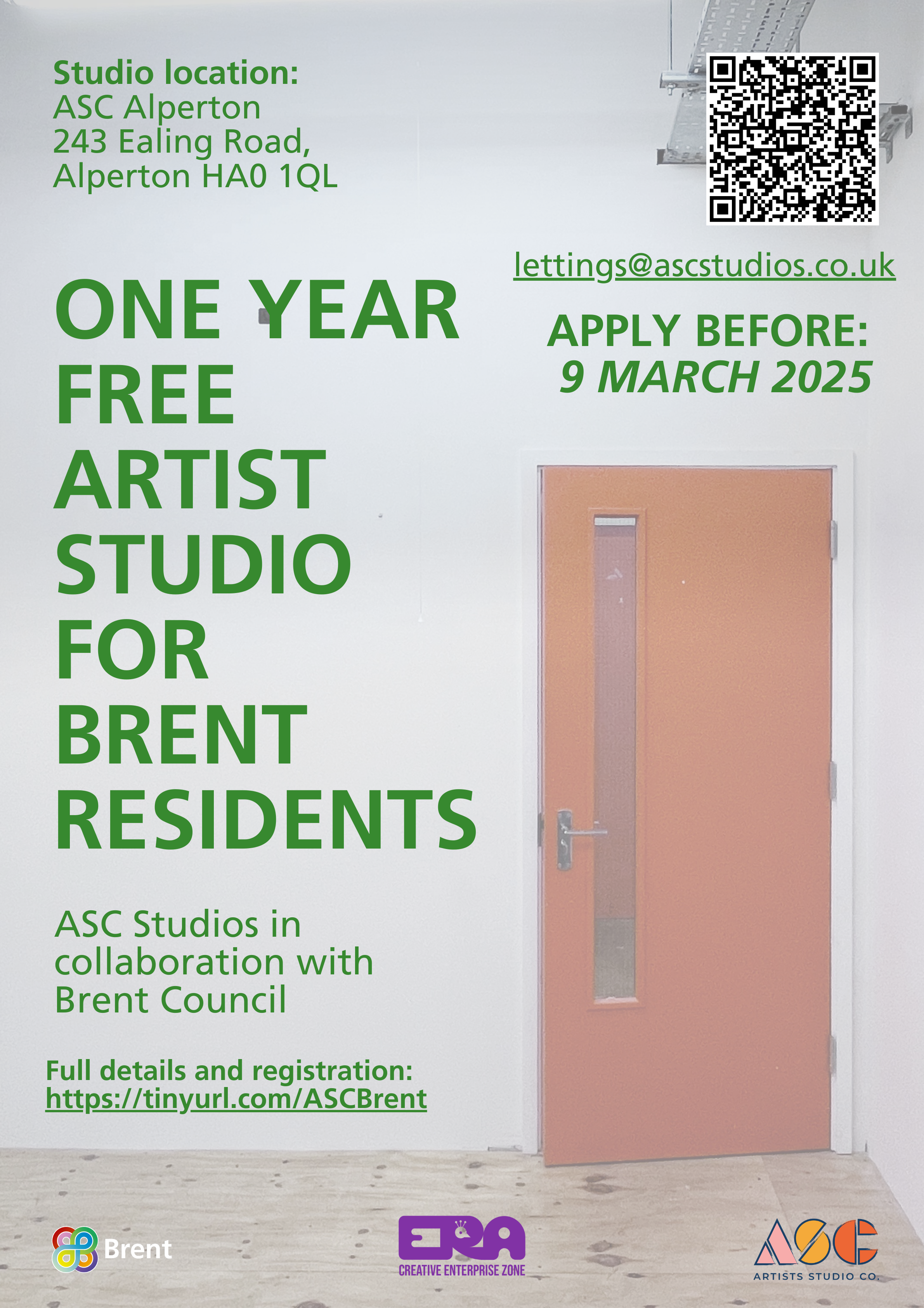 Brent Free Studio Scheme 2025 - Applications Now Open | ASC